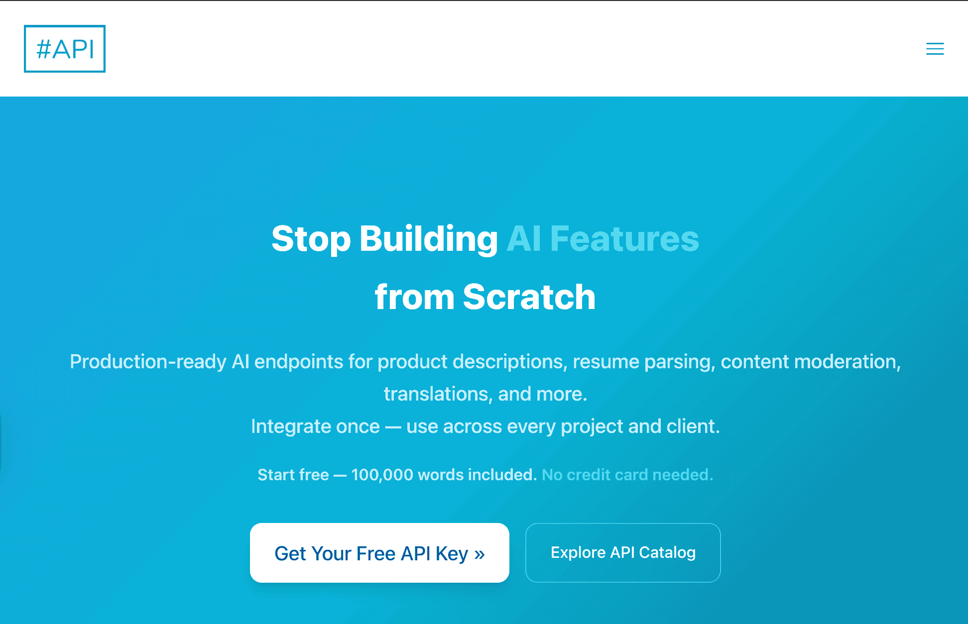 AI API for Developers — Product Descriptions, Resume Parsing, Content ...